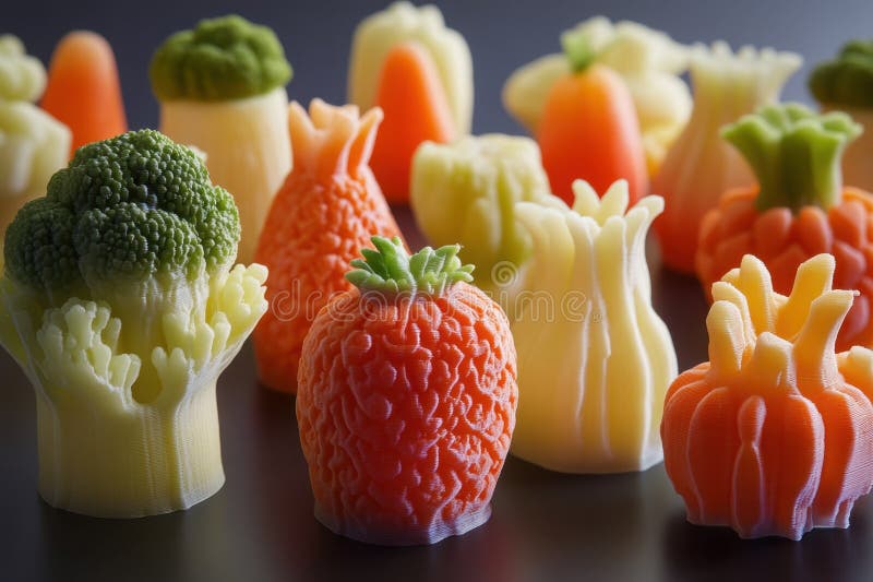 Intricate Vegetable Shaped Sculptures Stock Illustrations – 11 ...