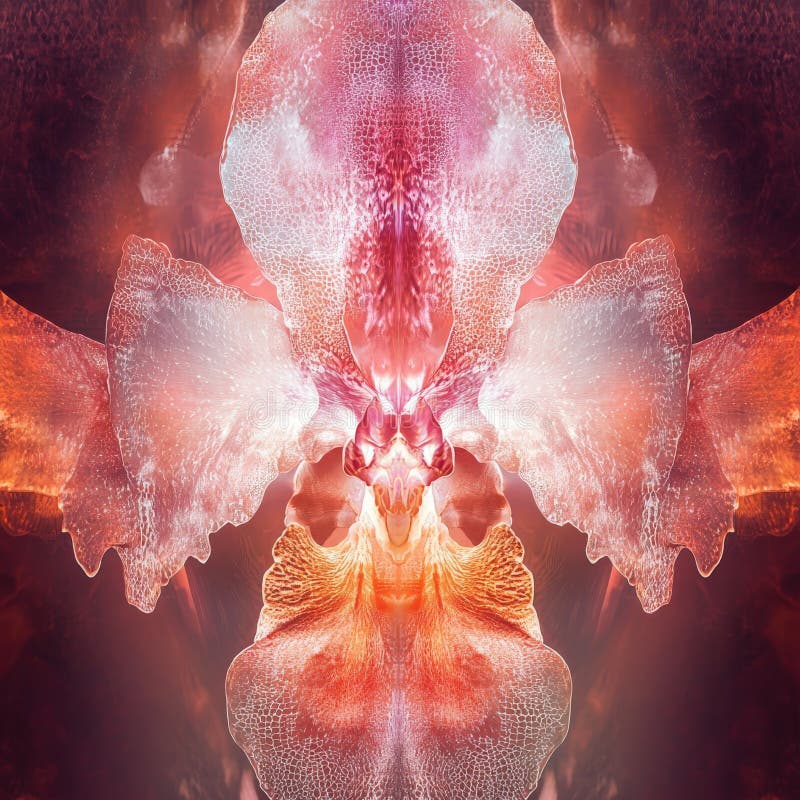 Intricate Veining Patterns are Visible in this Close-up of a Pink and ...