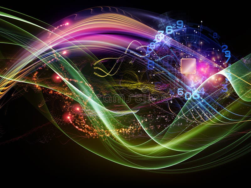 Intricate Virtual World stock illustration. Illustration of effect ...