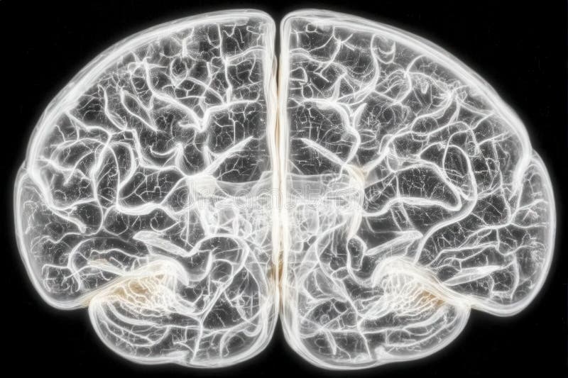 Abstract Representation of the Human Brain Highlighting Neural ...