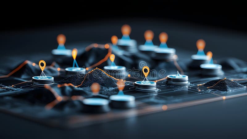 Intricate Visual Representation of a Modern Digital Mapping Network ...