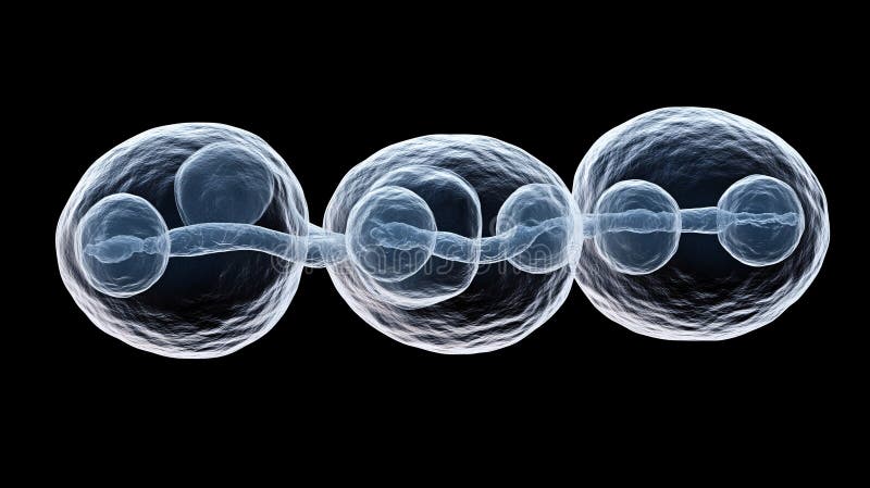 Intricate Visualization of Cellular Division Process in Biology Stock ...