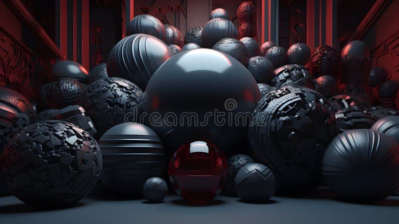 Intricate Wallpaper Composed of Many Similar Complex Surface Spherical ...