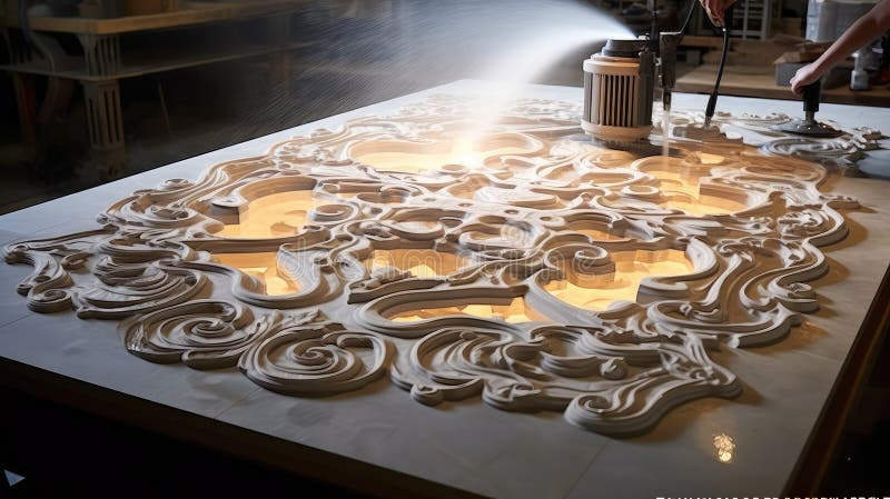 Intricate Water Jet Cutting Stock Illustration - Illustration of ...