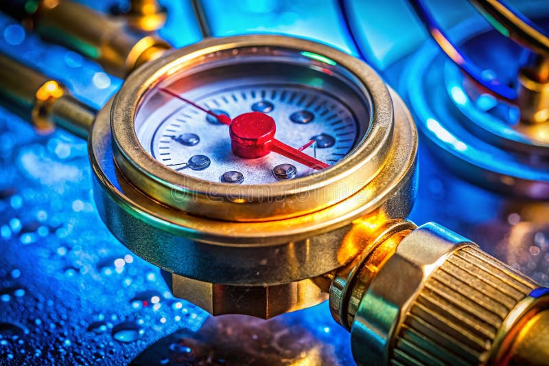Intricate Water Meter Dial a Macro CloseUp Exploring Detailed Texture ...