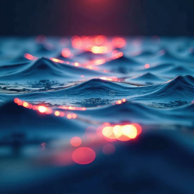 Intricate Wave Patterns, Fragmented Light on Water, Image, Close Up ...