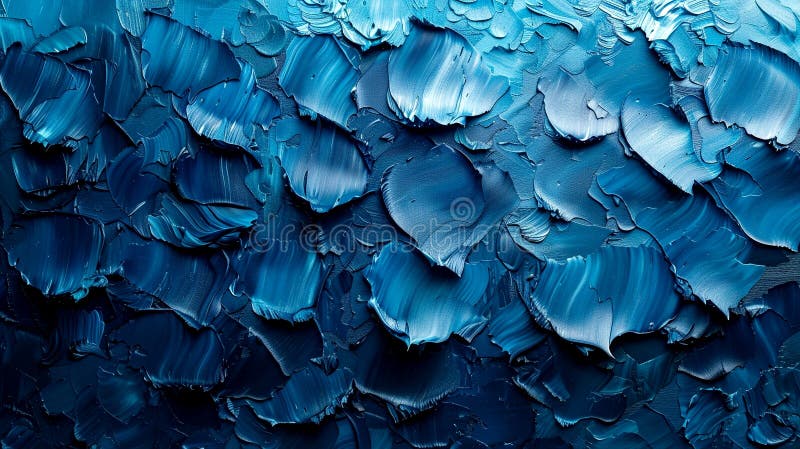 Shimmering Layers of Deep Blue Paint Create a Stunning Abstract Texture ...