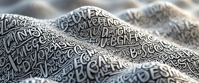 Intricate Waves of Handwritten Text Create a Mesmerizing Abstract ...