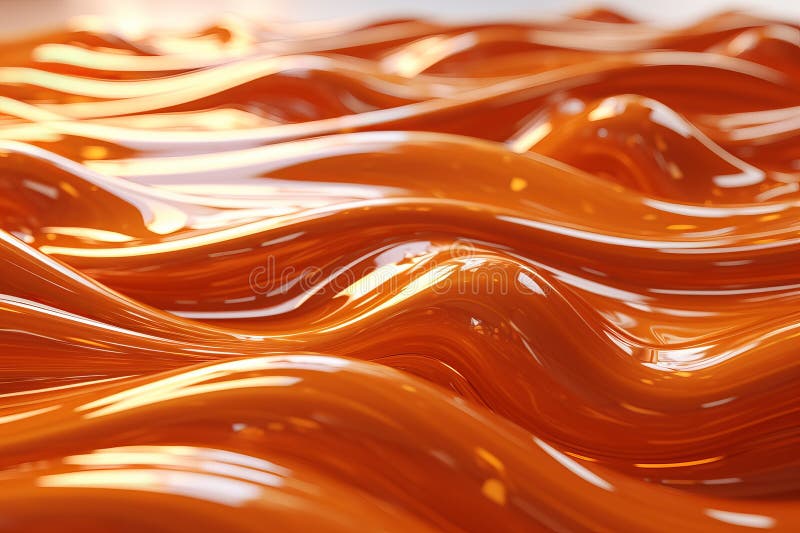 Intricate Waves of Vibrant Orange Flowing through a Creative Art ...
