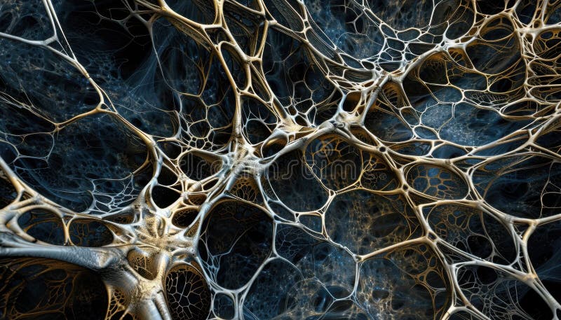Intricate Web of Cellular Structures Showcasing Complex Networking in a Biological Context Stock ...