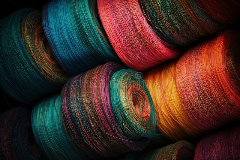 Intricate Web of Colored Fiber Lines for Design Projects. Stock ...