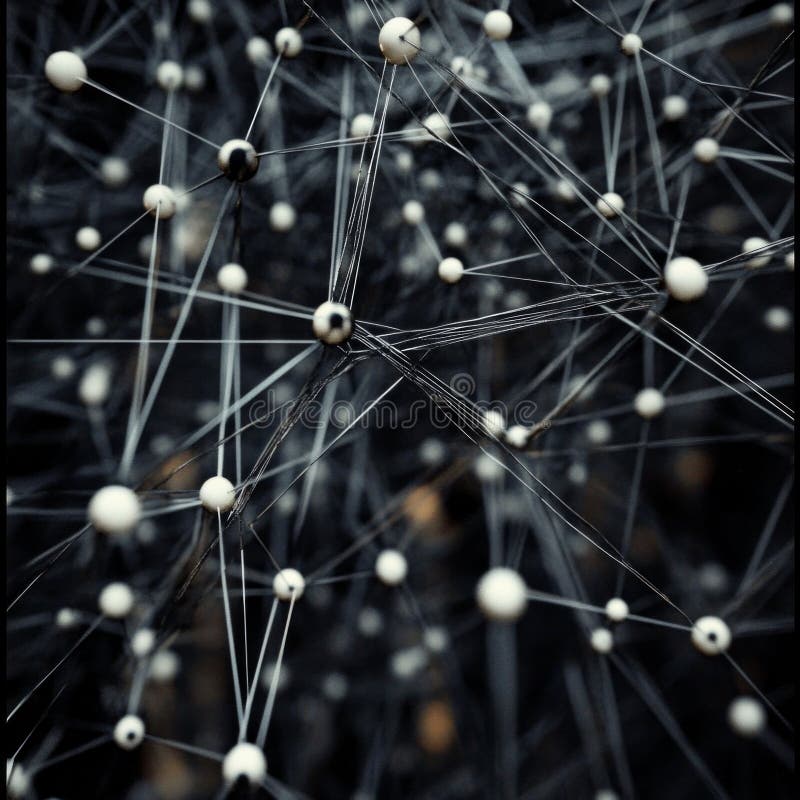 Intricate Web of Connected Spheres and Lines Reflecting Modern Network ...