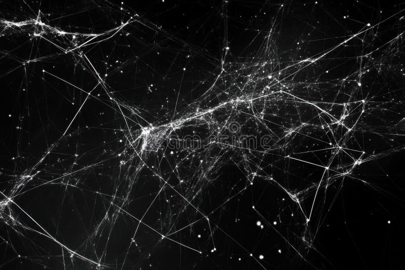 Intricate Web of Connections, a Mesmerizing Black and White Image Stock ...