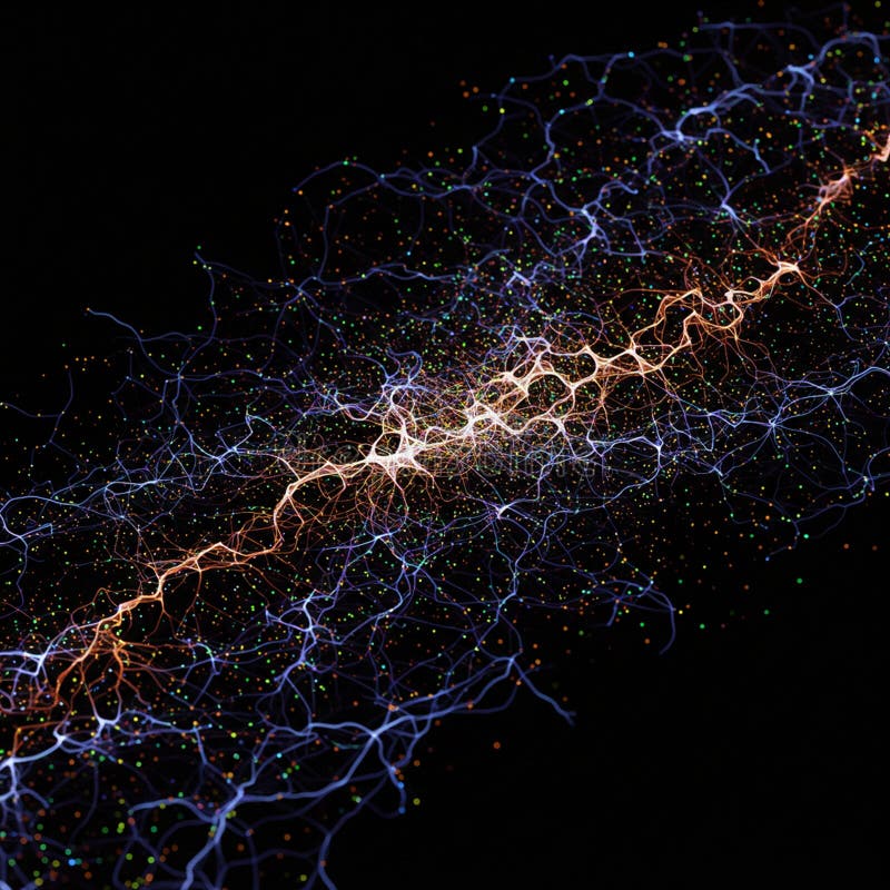 Luminous Lines. the Concept of the Modern Digital World Stock ...