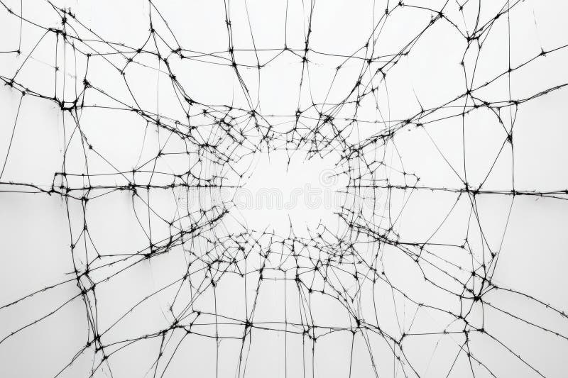 Intricate Web of Lines, a Black and White Abstract Art Stock ...