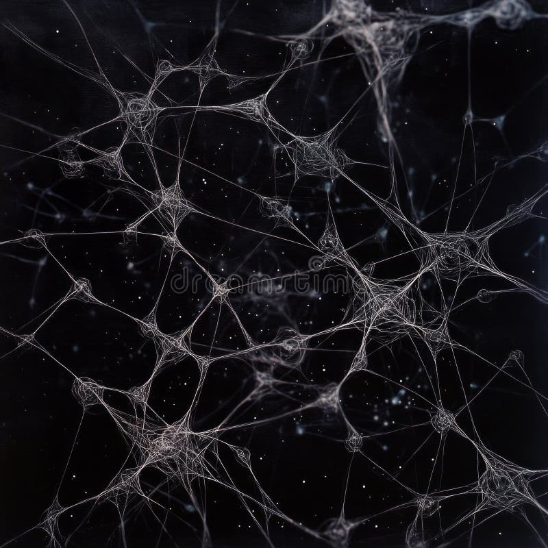 Intricate Web of Neurological Connections in a Dark Universe Stock ...