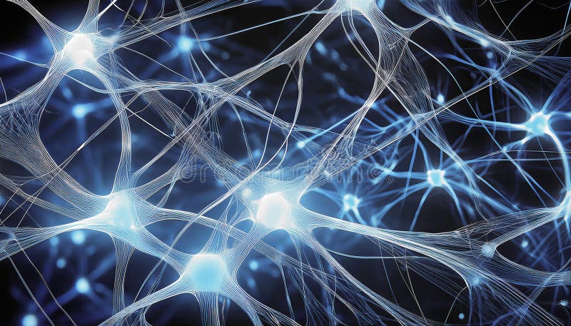 Intricate Web of Neurons Showcasing Complex Connections and Vibrant ...