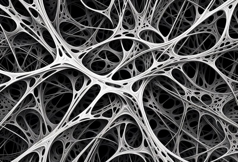Intricate Web of Organic Structures Stock Illustration - Illustration ...