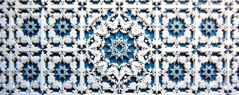 Intricate White Arabesque Pattern on Islamic Background, Heritage ...
