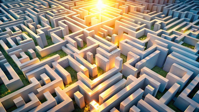 Intricate White Geometric Maze Unveiled from Above a Stunning Aerial ...