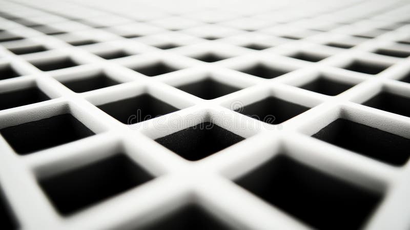 Intricate White Plastic Lattice, a Closeup Exploration of Geometric ...