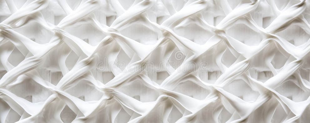 Intricate White Plastic Mesh Texture on Clean Wall Surface for Modern ...