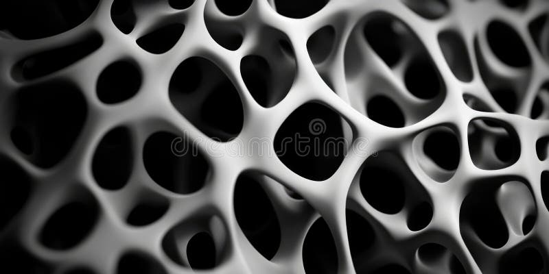 Intricate White Porous Structure with Abstract Organic Design Patterns ...