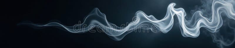 Intricate White Smoke Patterns Against Deep Black, Composition ...
