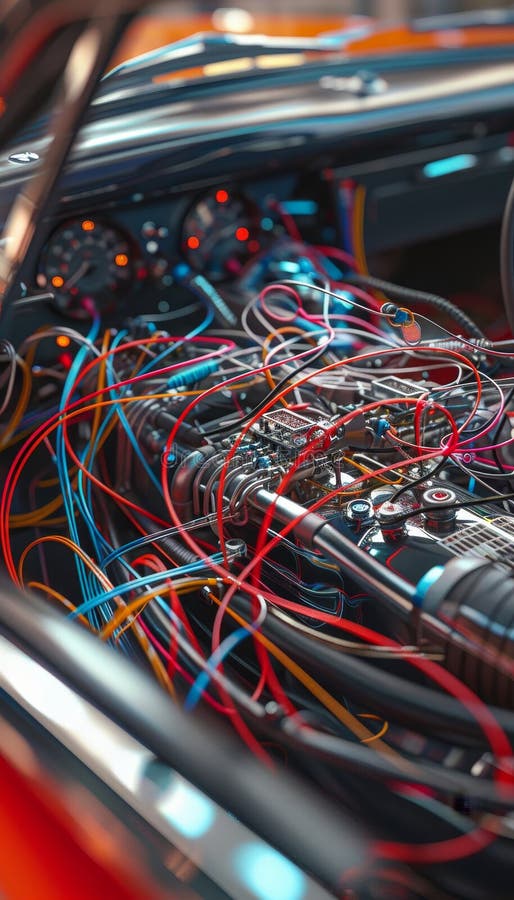 Intricate Wiring Harness Showcasing Advanced Electrical Integration in ...