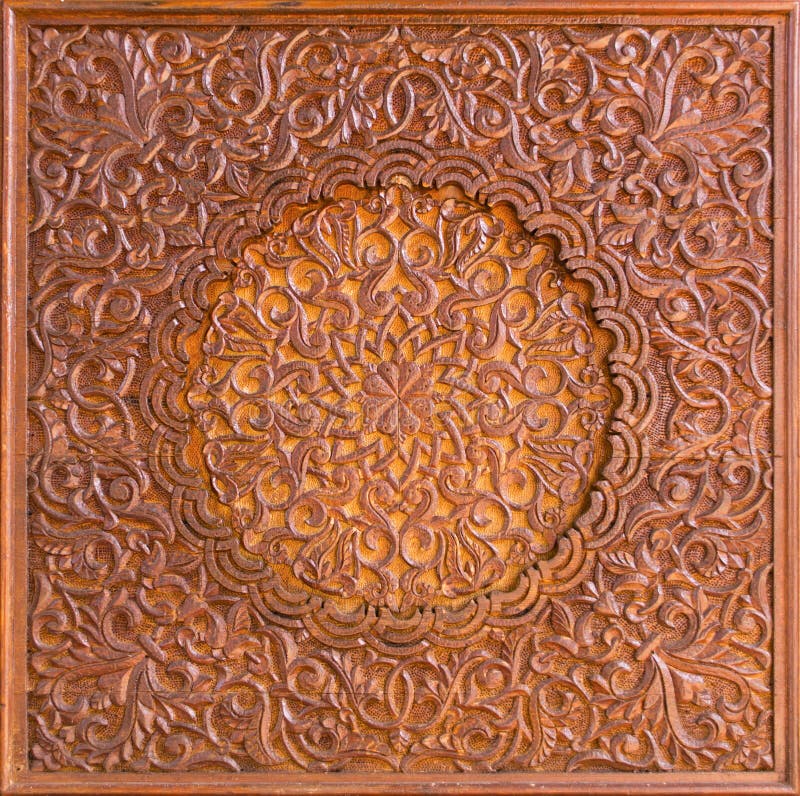 Intricate Wooden Islamic Decoration Stock Photo - Image of entrance ...
