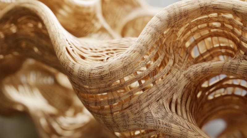 Intricate Wooden Lattice Structure, Abstract Art Stock Illustration ...