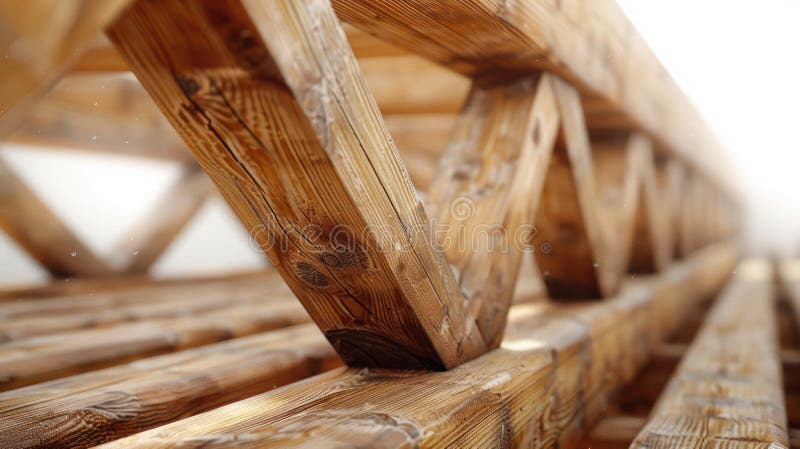 Intricate Wooden Support Framework on a Large-Scale Construction Site a ...