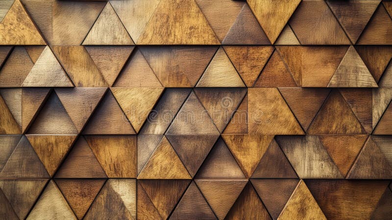Intricate Wooden Triangle Wall Background for Modern Minimalist Decor ...