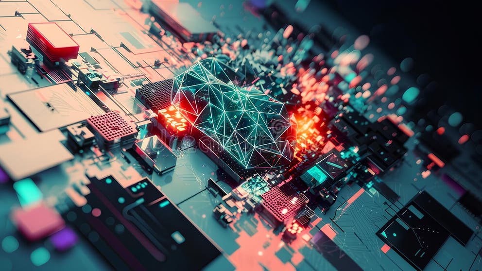 The Intricate Workings of Artificial Intelligence Stock Illustration ...