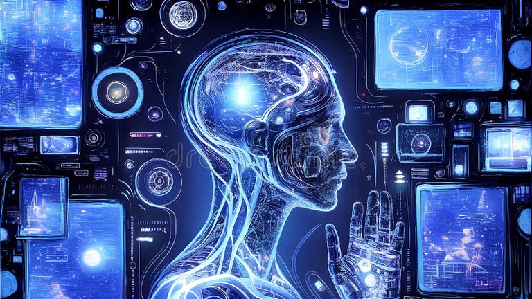 The Intricate Workings of Artificial Intelligence Stock Illustration ...