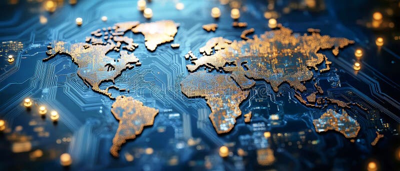 Intricate World Map Crafted from Chips Showcases the Intersection of ...