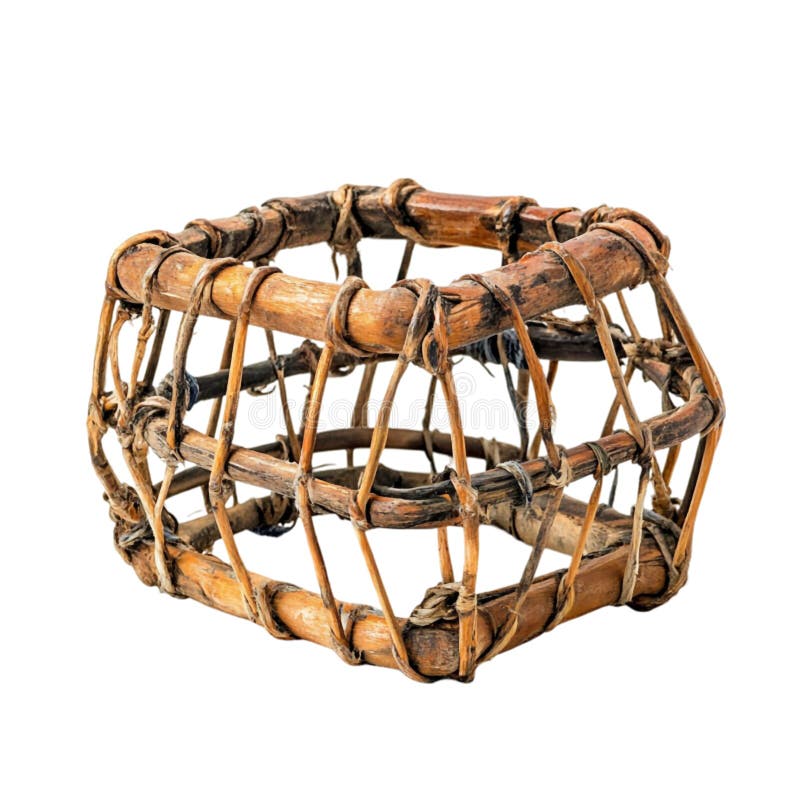 Intricate Woven Bamboo Basket Ancient Artifact History Stock Photo ...