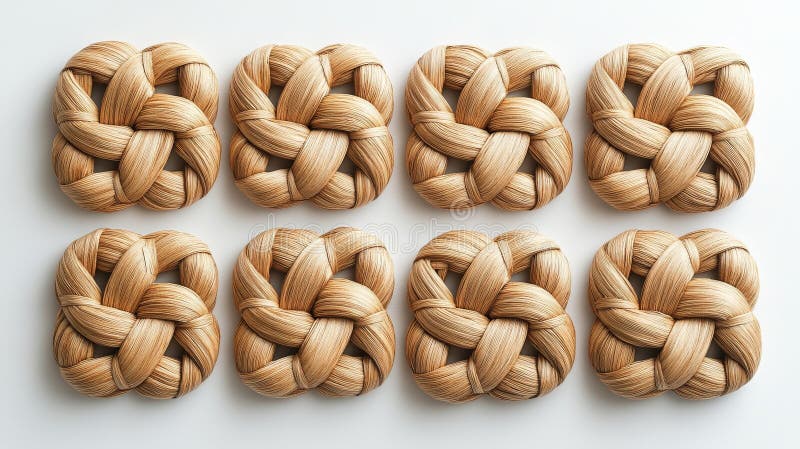 Intricate Woven Designs Arranged in a Grid Formation Showcasing ...