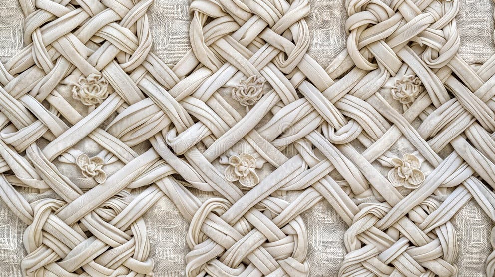 Intricate Woven Fabric Texture Background in Neutral Tones Stock ...