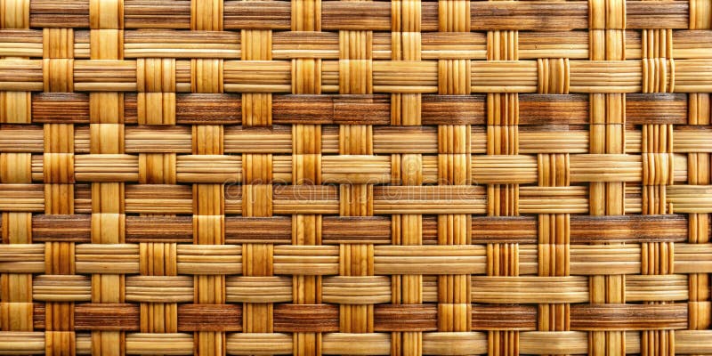 Intricate Woven Pattern of Light and Dark Brown Reed. Generative AI ...