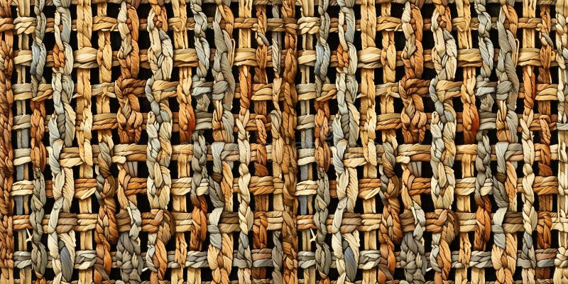 Intricate Woven Texture Showcasing Natural Tones and Patterns in ...