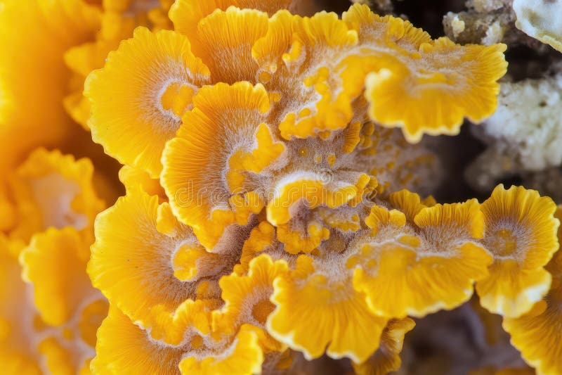 Intricate Yellow Coral with Textures Stock Image - Image of textures ...