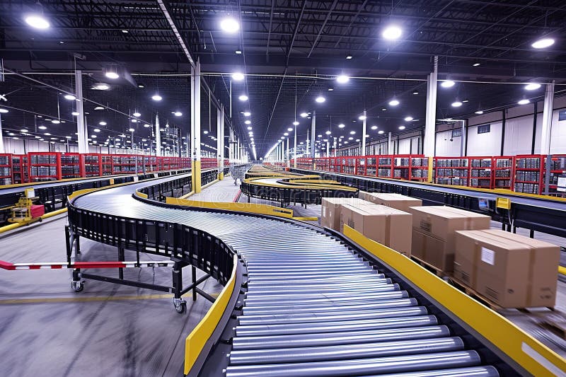 Intricately Connected Network of Conveyor Belts and Sorting Systems in ...