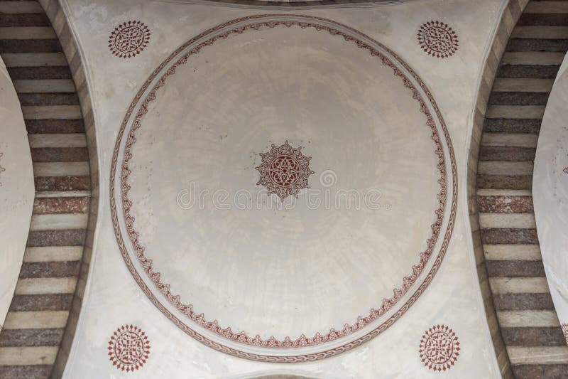 Decorated dome of mosque stock image. Image of mosaic - 240852945