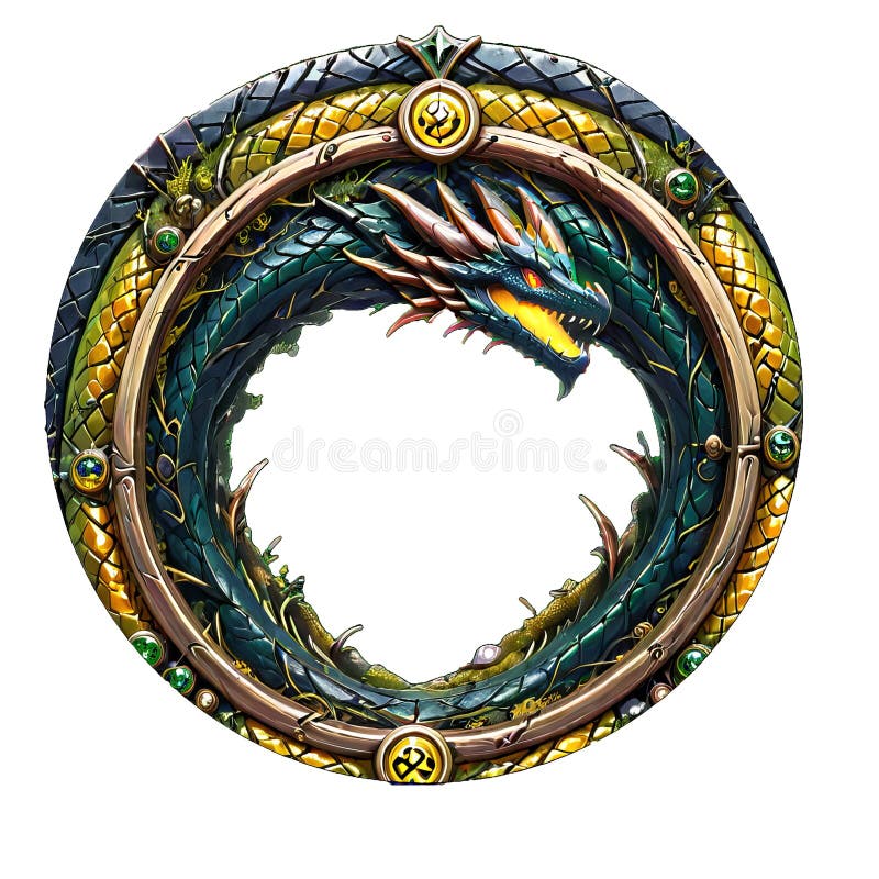 Intricately Designed Dragon Token Ring with Emerald Accents and ...