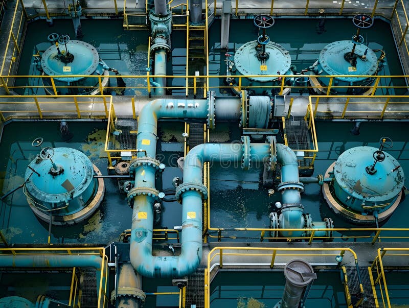 Intricately Designed Industrial Wastewater Treatment Facility with ...