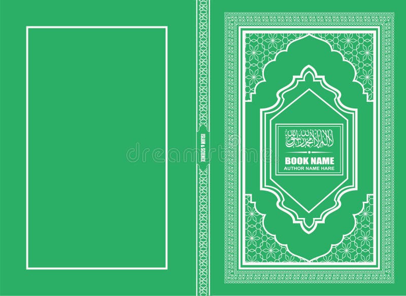Intricate Islamic Book Cover with Arabic Script Perfect for Religious ...
