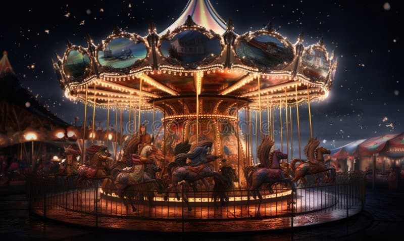 Magical Carousel Stock Illustrations – 181 Magical Carousel Stock Illustrations, Vectors ...