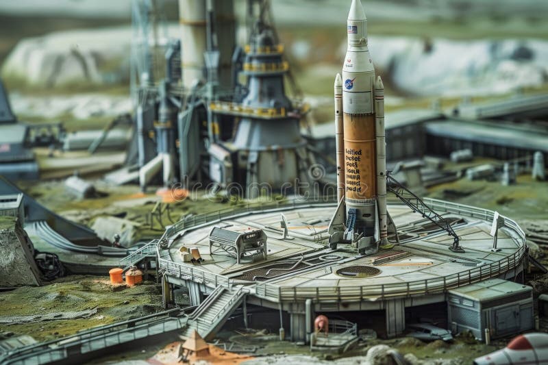 Rocket Dance a Model Rocket Perched on a Skyscraper Stock Illustration ...