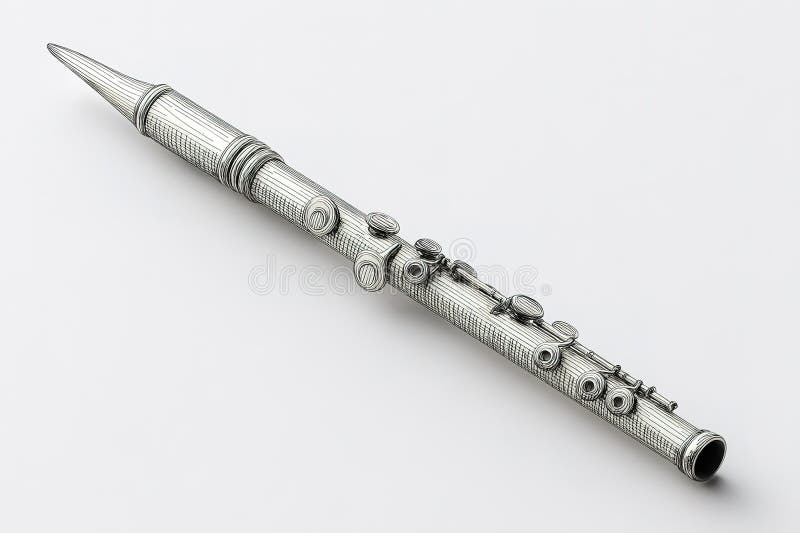 Intricately Designed Silver Flute Showcases Fine Craftsmanship and ...